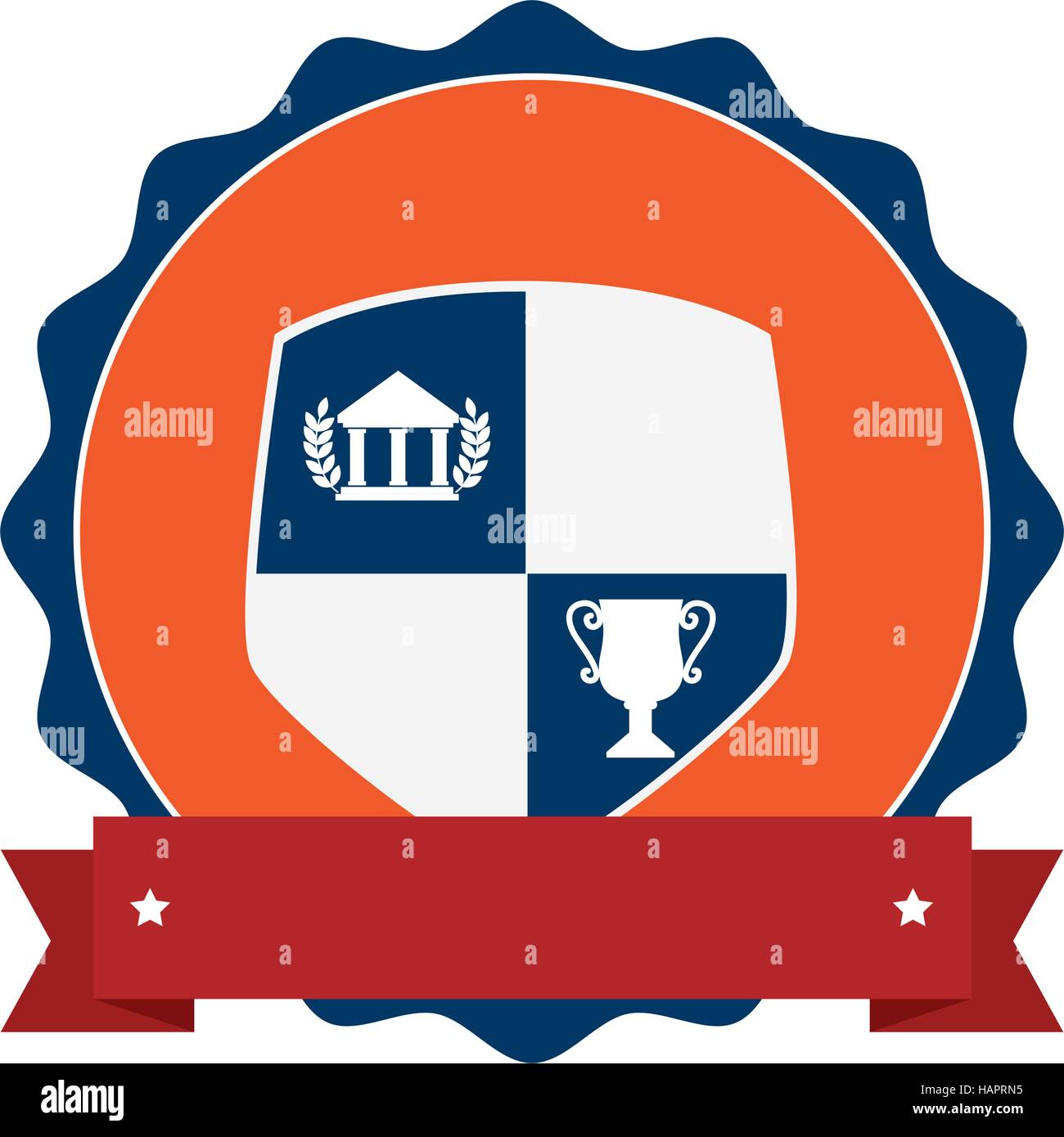 school emblem frame icon vector illustration design Stock Vector Image ...