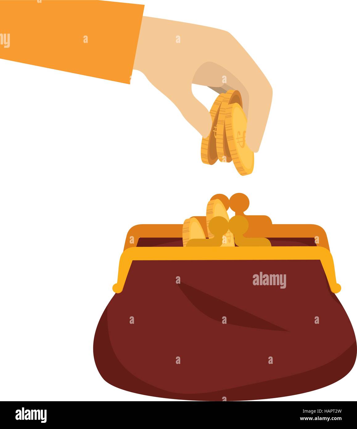 hand human with coin vector illustration design Stock Vector Image ...