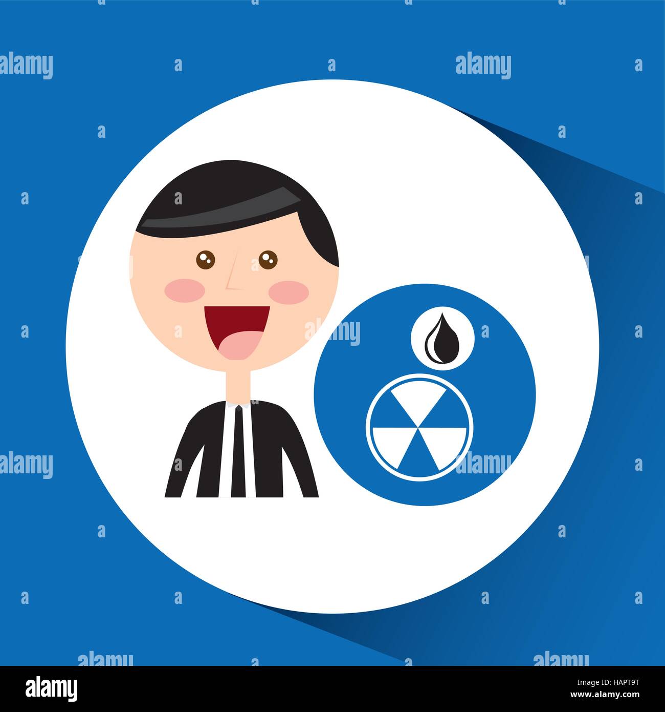 businessman oil concept contamination sign vector illustration eps 10 ...