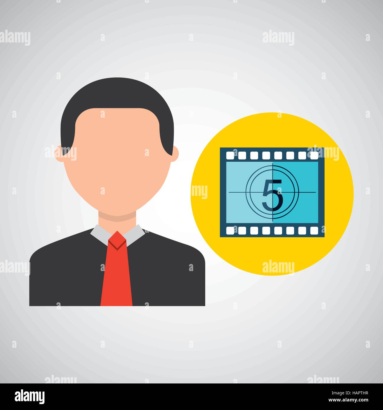 businessman movie countdown numbers icons vector illustration eps 10 ...