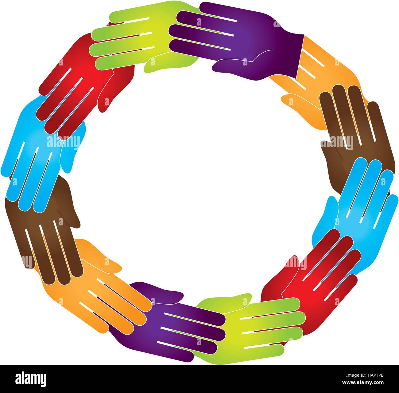 Hand human silhouette colors community hi-res stock photography and ...