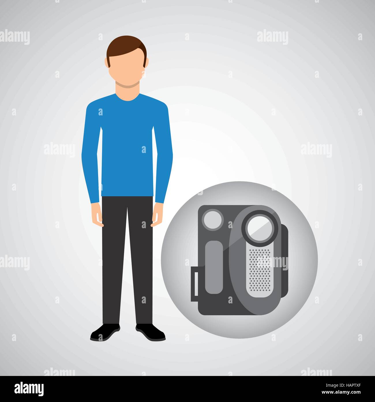 character man movie concept vector illustration eps 10 Stock Vector ...