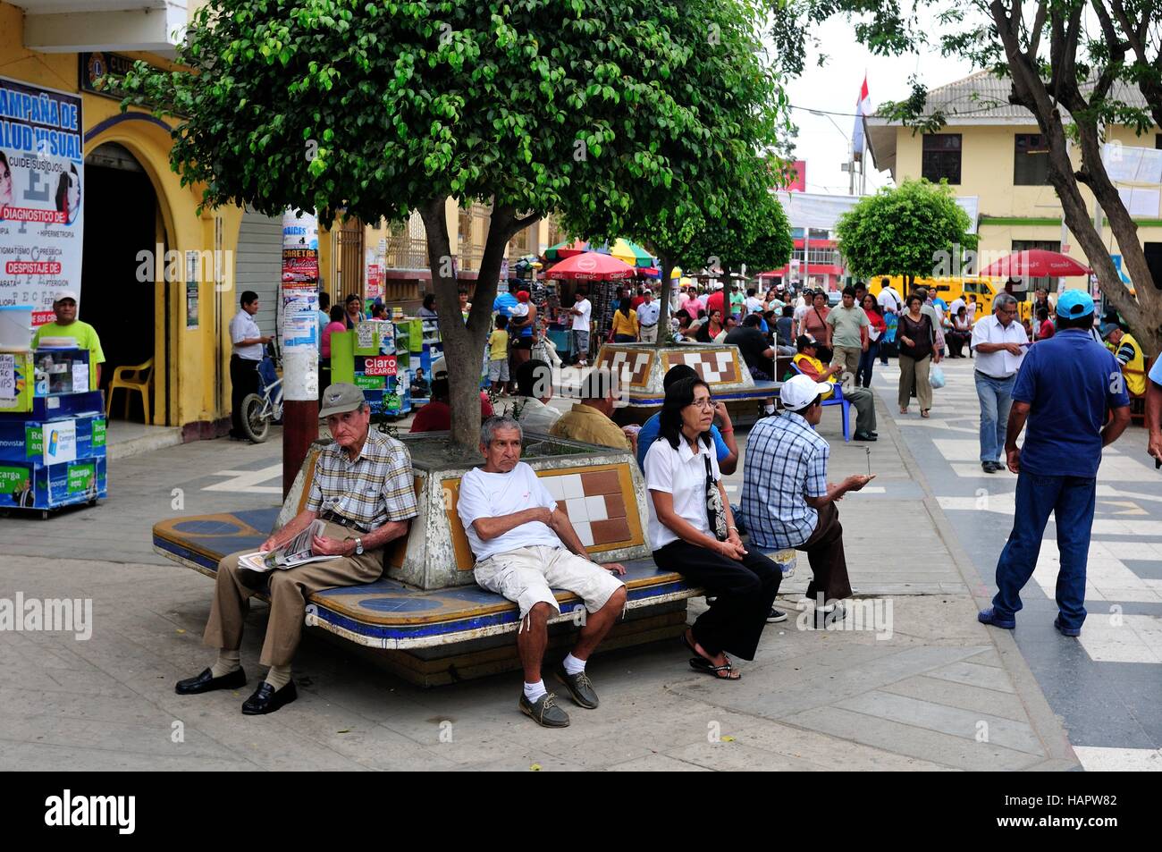 Plaza de Armas in TUMBES. Department of Tumbes .PERU Stock Photo - Alamy