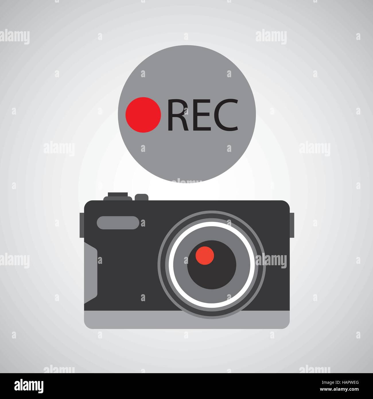 retro camera photographic rec button vector illustration eps 10 Stock ...
