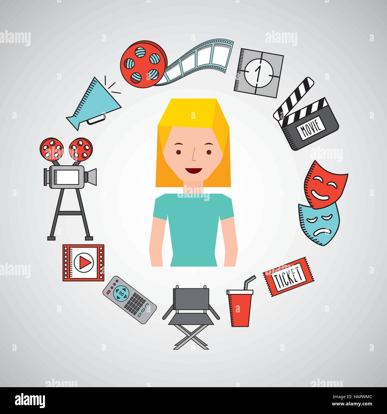 Short film cartoon Stock Vector Images - Alamy