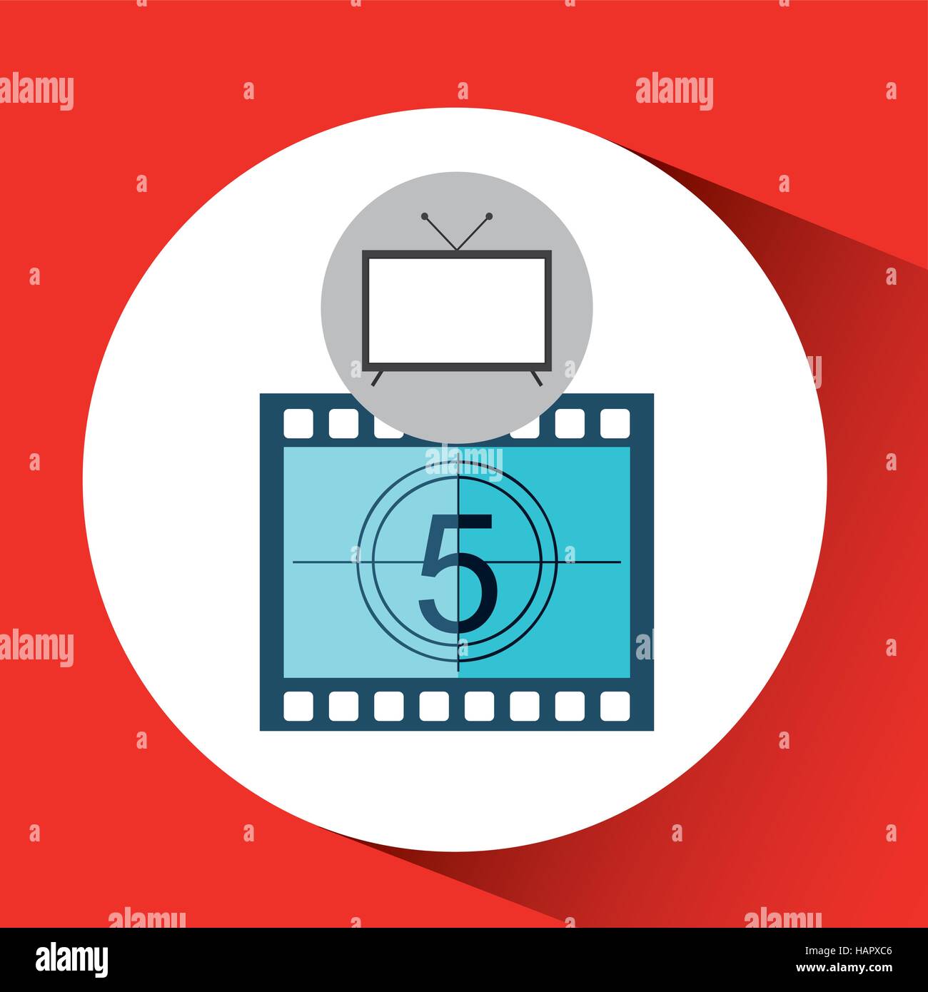 screen tv movie strip countdown film vector illustration eps 10 Stock ...