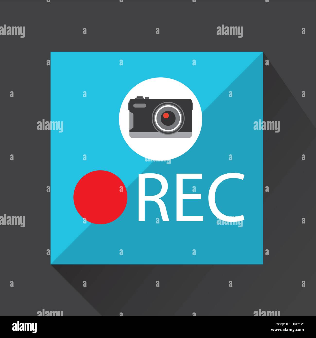 retro camera photographic rec button vector illustration eps 10 Stock ...