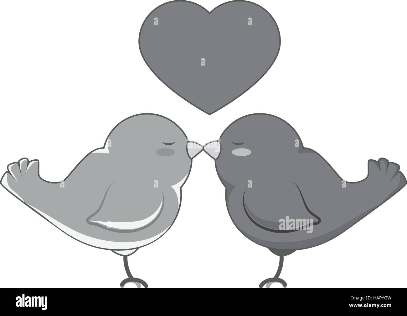 birds wedding card celebration vector illustration design Stock Vector ...