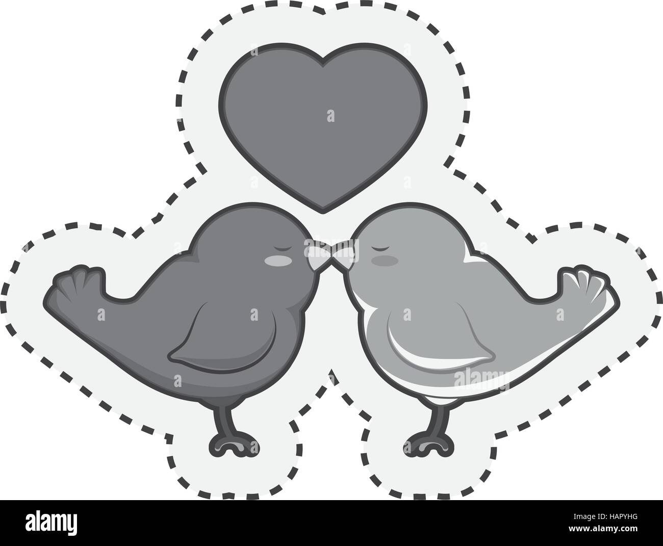 birds wedding card celebration vector illustration design Stock Vector ...