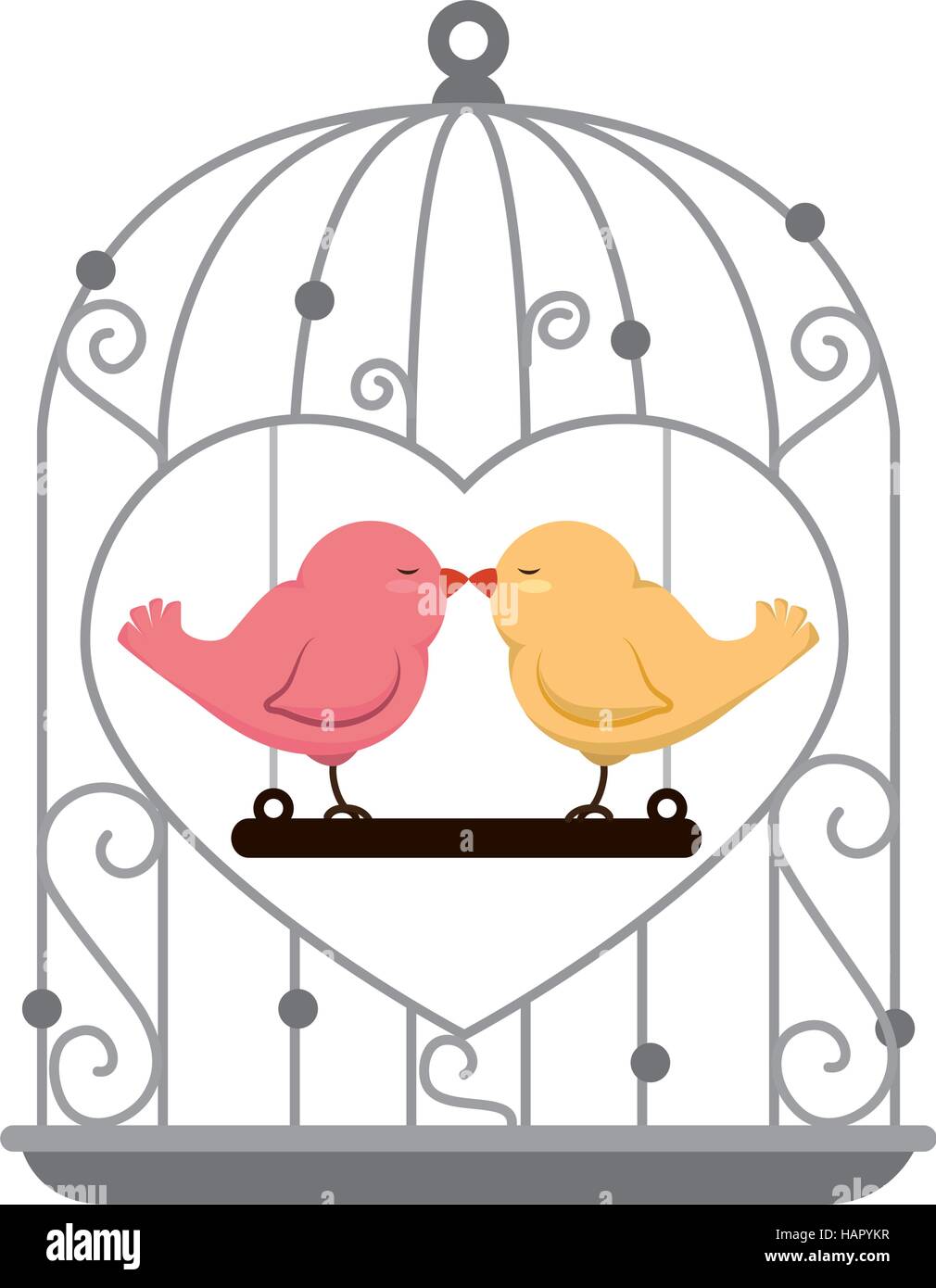 birds wedding card celebration vector illustration design Stock Vector ...