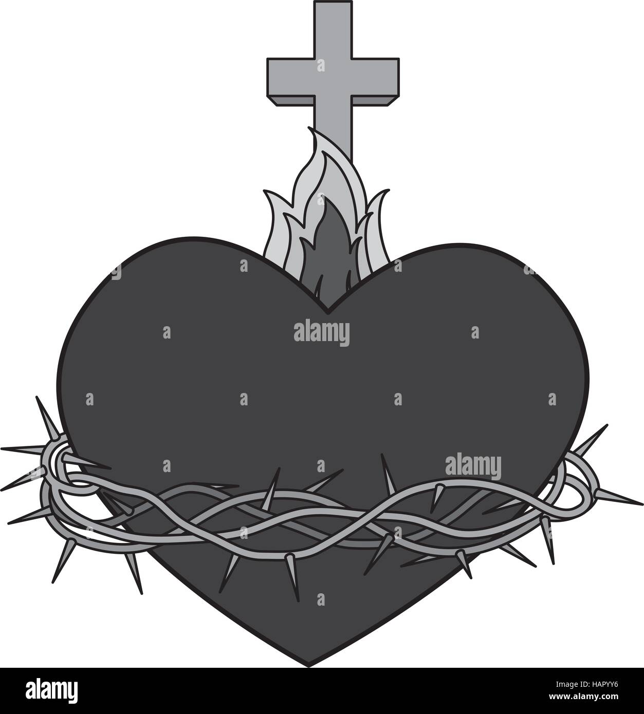 sacred Heart of Jesus vector illustration design Stock Vector Image ...