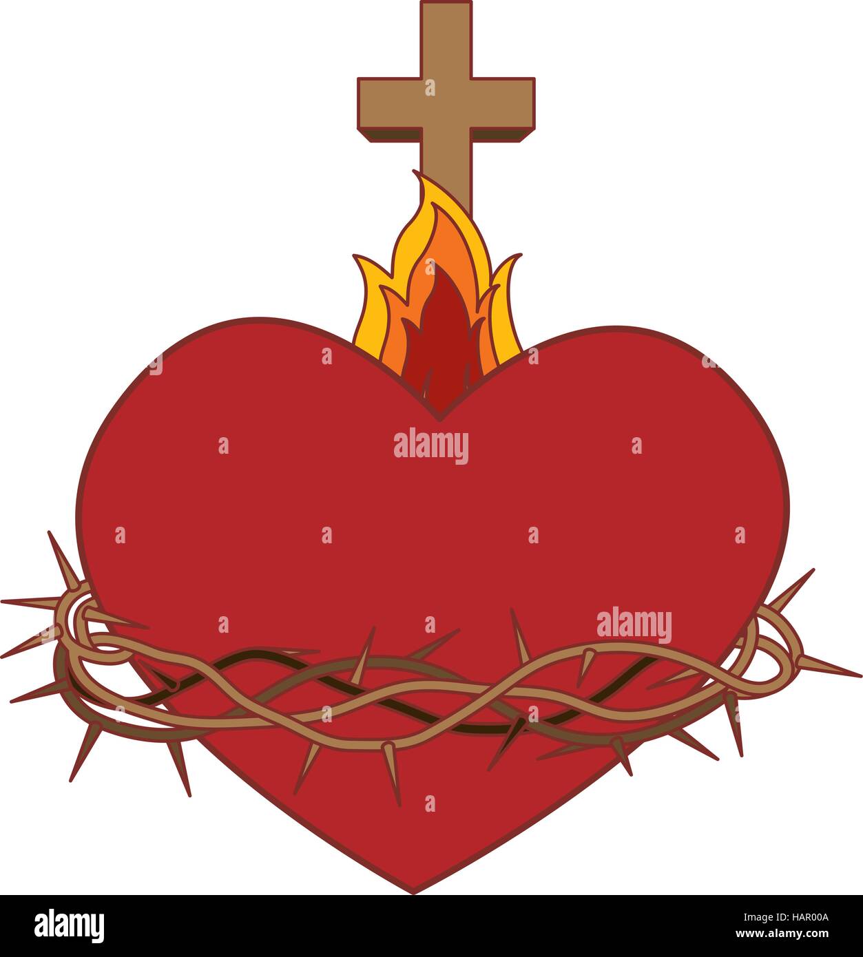 sacred Heart of Jesus vector illustration design Stock Vector Image ...