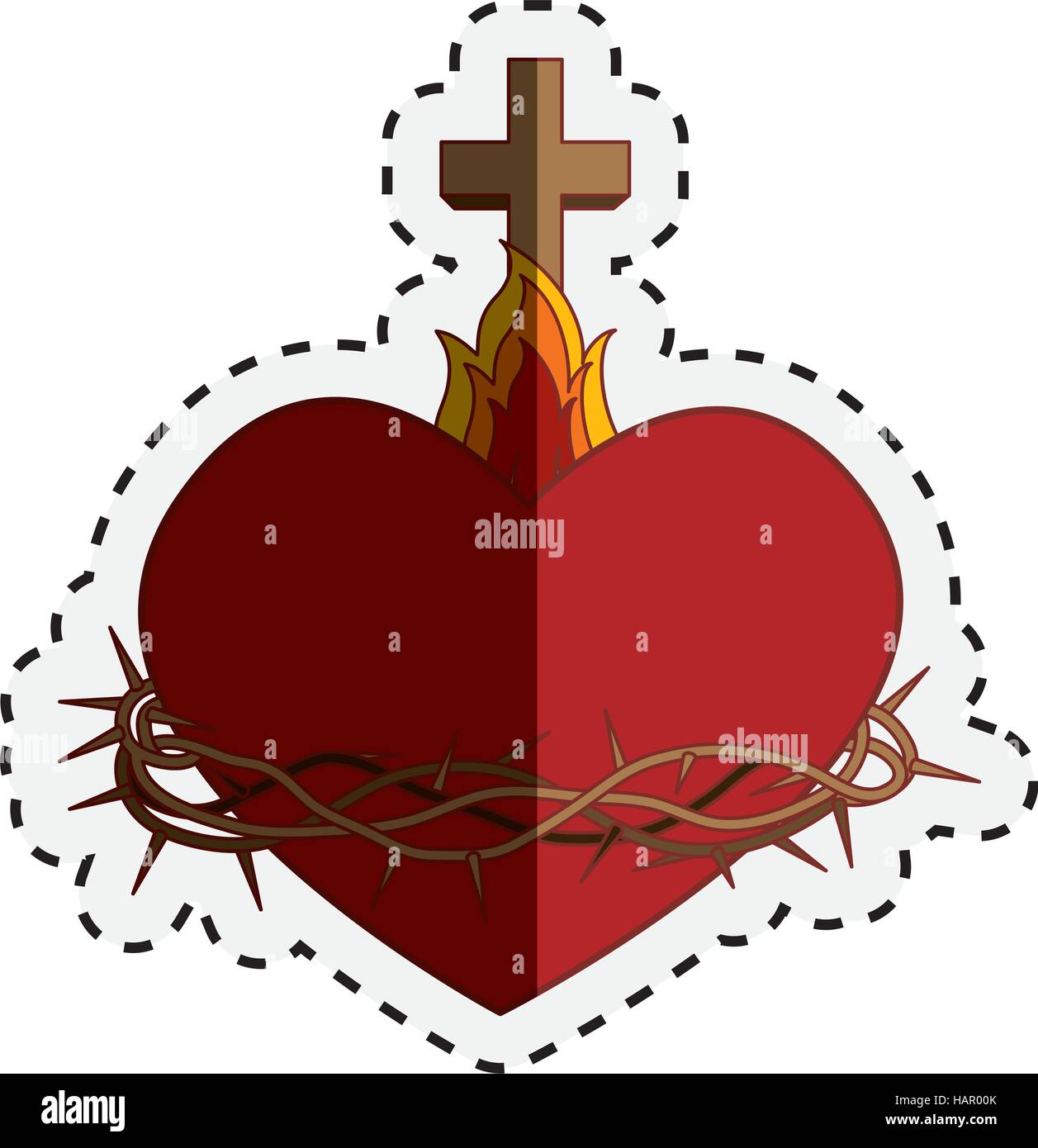 sacred Heart of Jesus vector illustration design Stock Vector Image ...