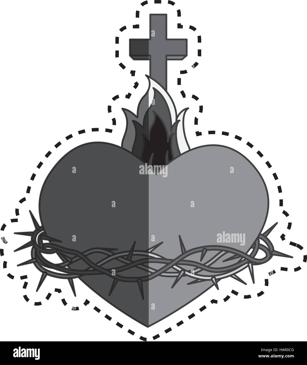 sacred Heart of Jesus vector illustration design Stock Vector Image ...