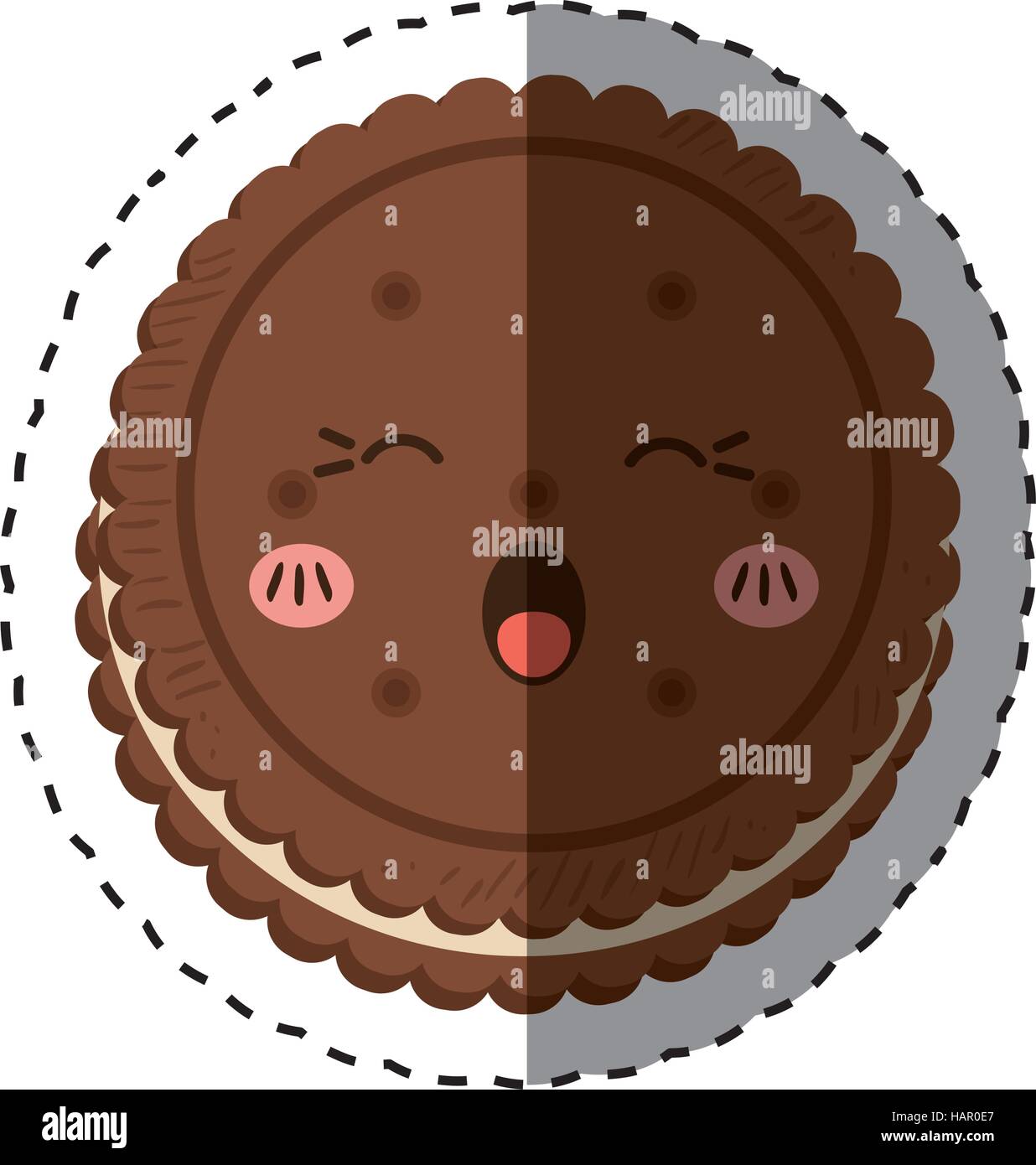 delicious cookie Cartoon icon vector illustration graphic design Stock ...