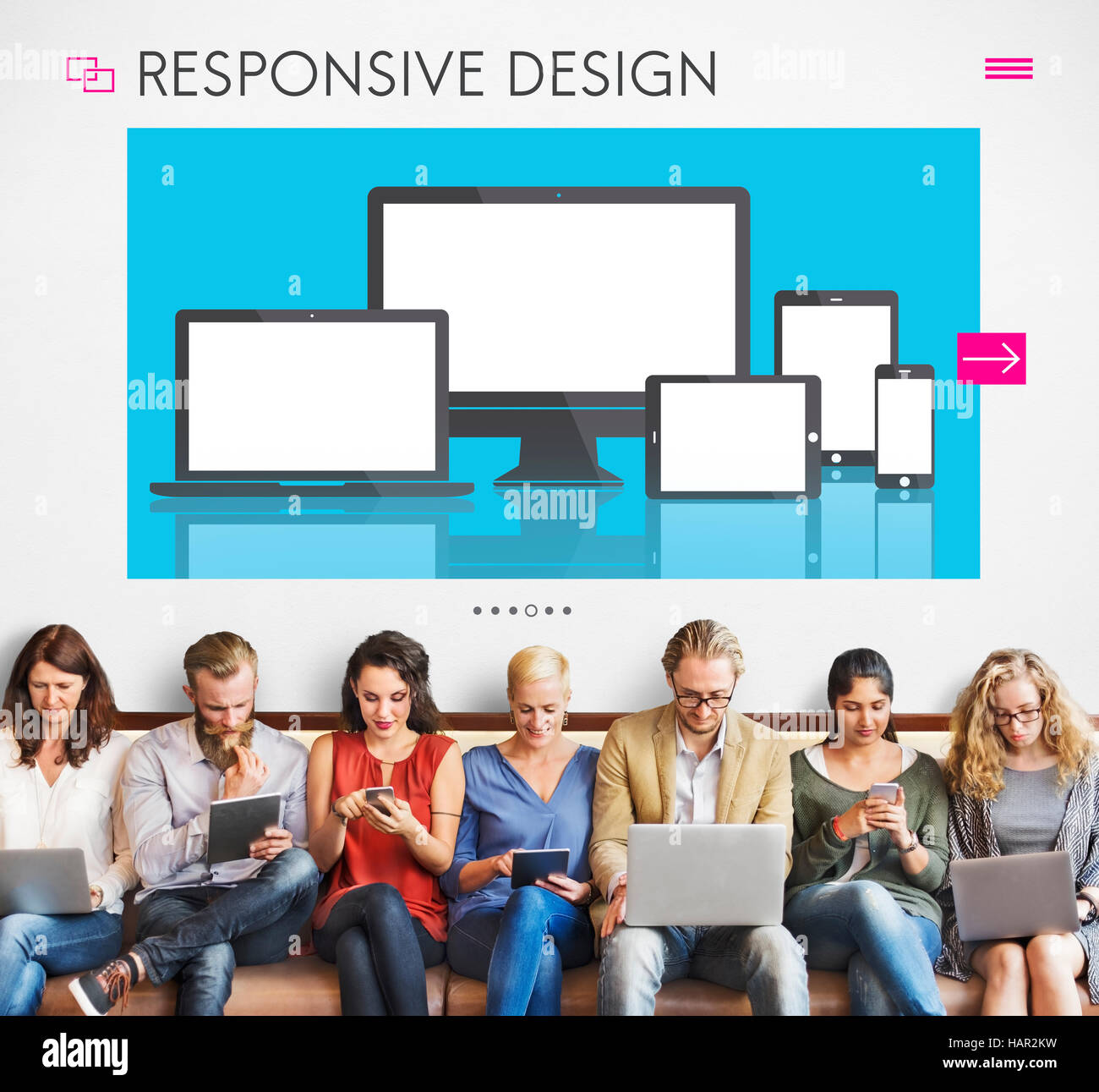 Responsive Design Layout Software Concept Stock Photo - Alamy