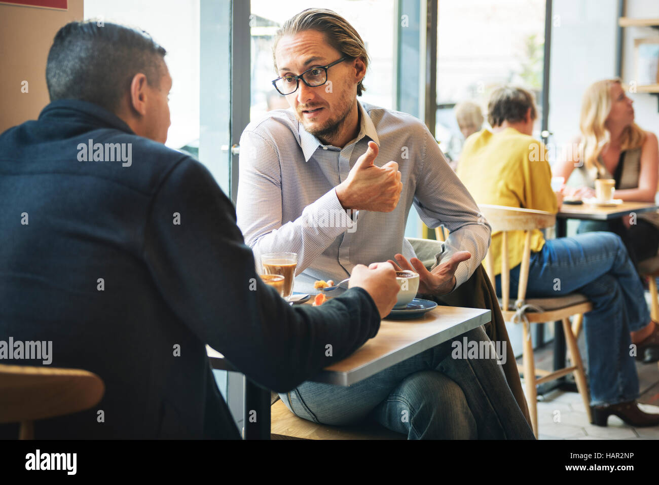 Coffee Shop Talking Leisure Lifestyle Relaxation Concept Stock Photo ...