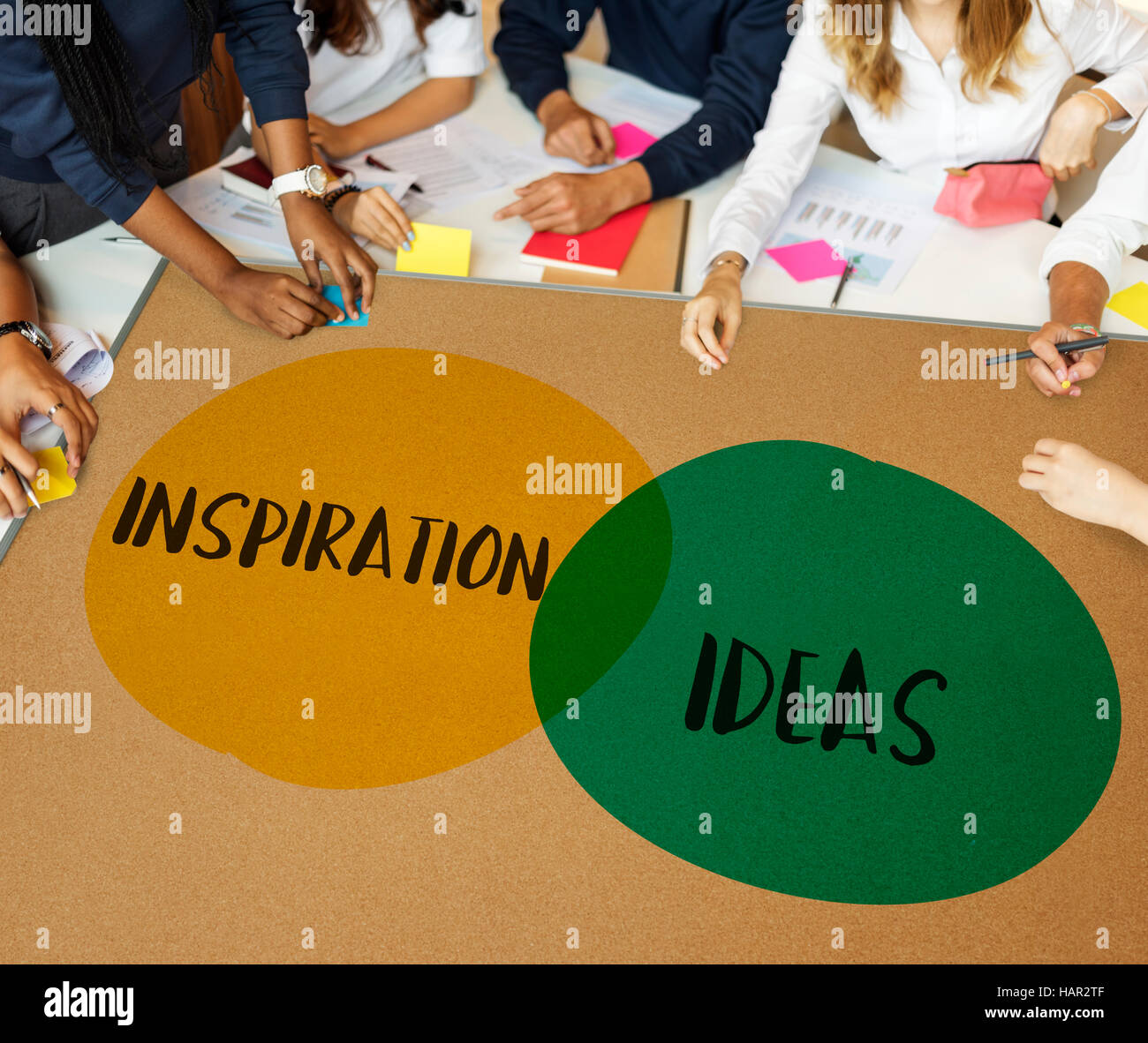 Inspiration Ideas Motivation Circles Concept Stock Photo - Alamy