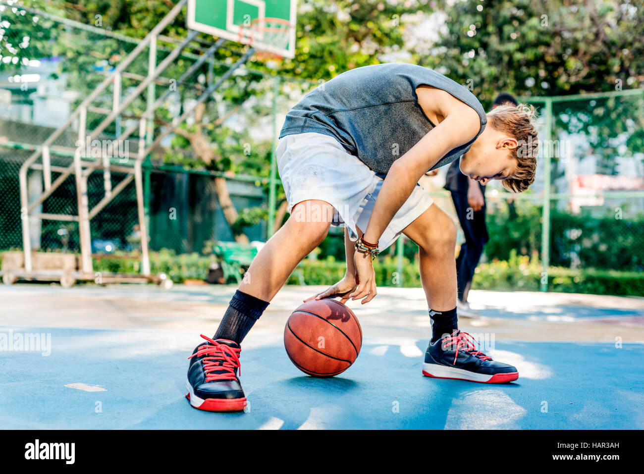 Basketball Athlete Sport Skill Playing Exercise Concept Stock Photo - Alamy