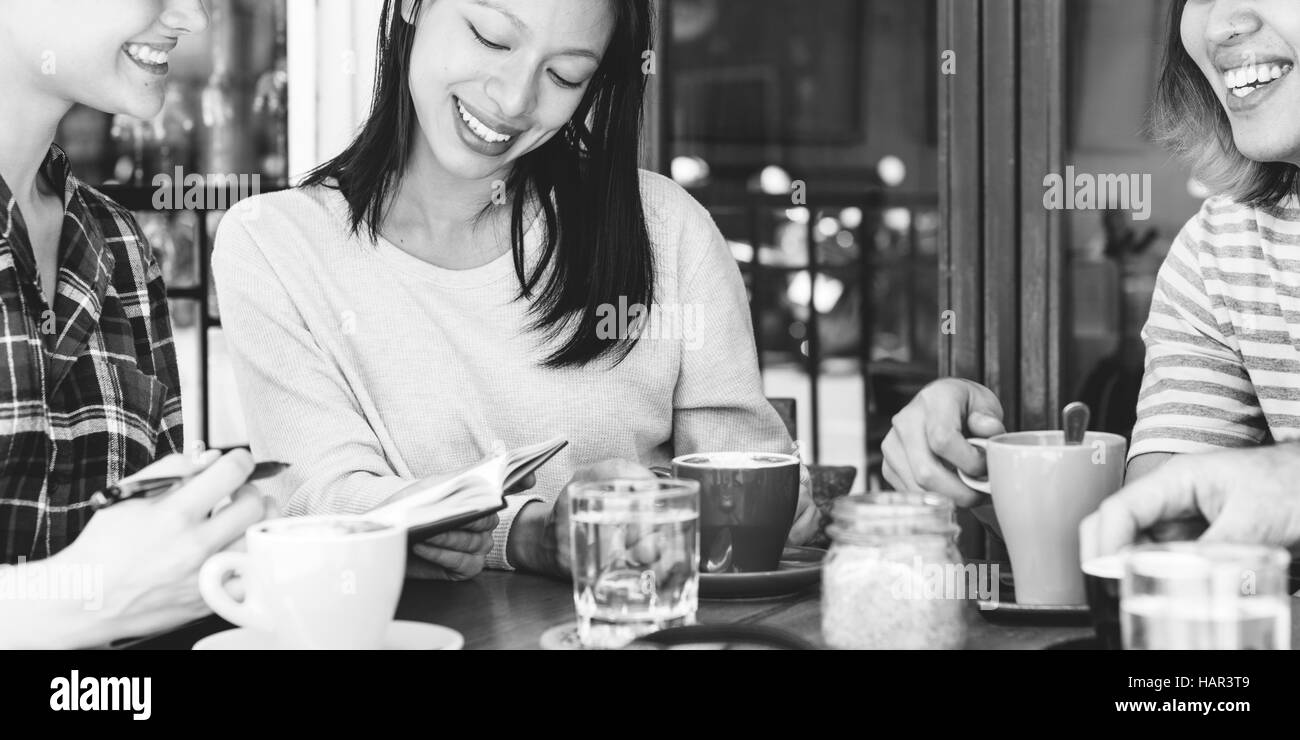 Group Of People Drinking Coffee Concept Stock Photo - Alamy