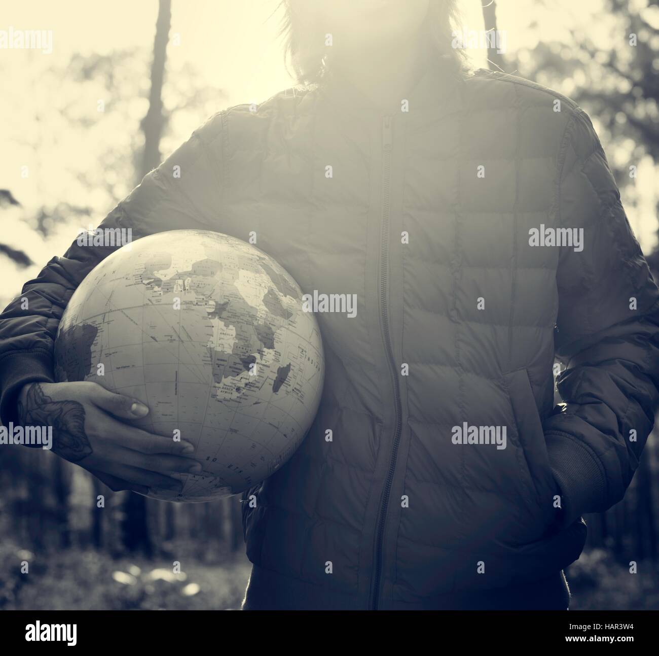 Globe Global Sphere World Cartography Earth Concept Stock Photo - Alamy