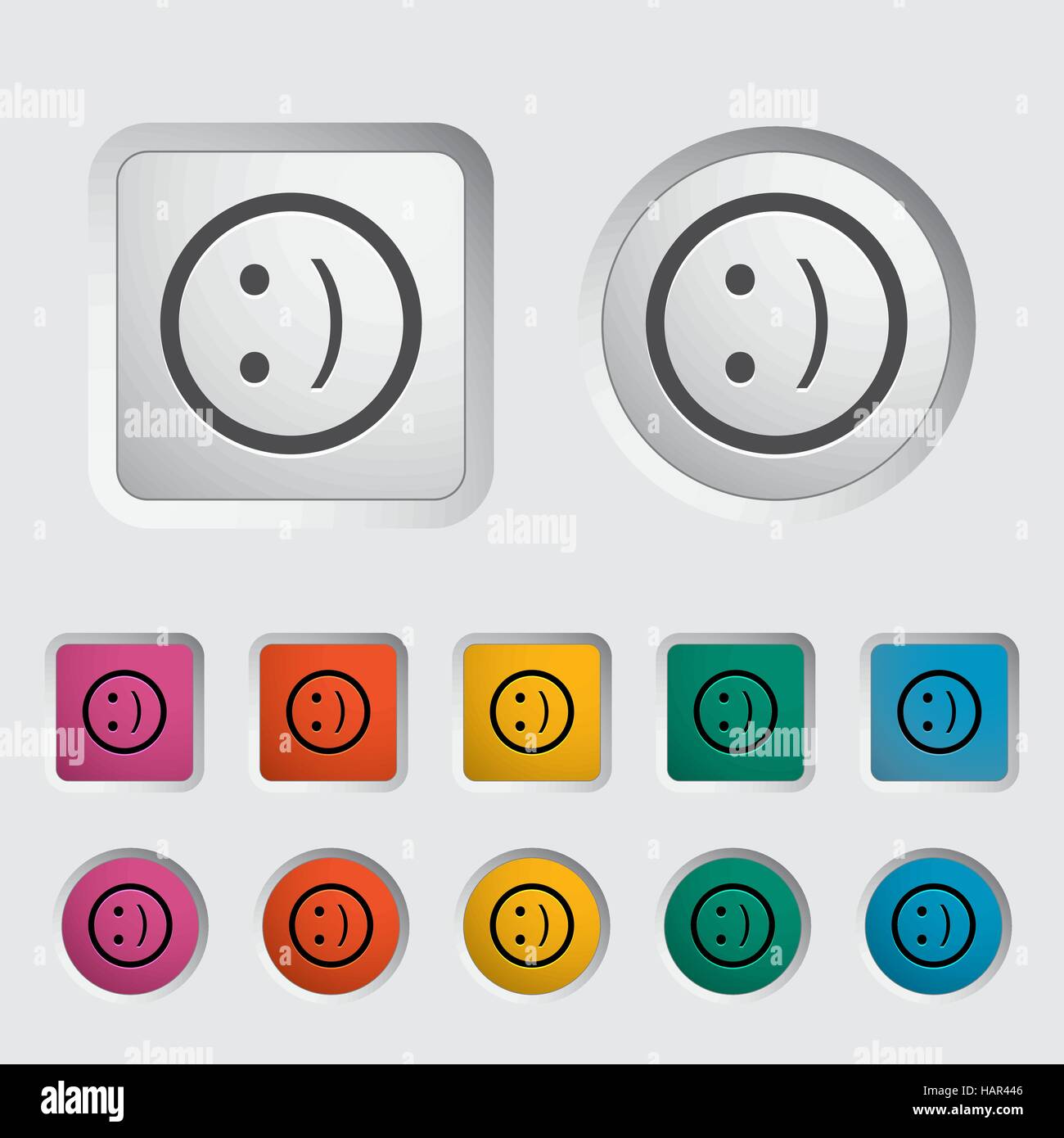 Smiley emoticon facial expression ok hi-res stock photography and ...