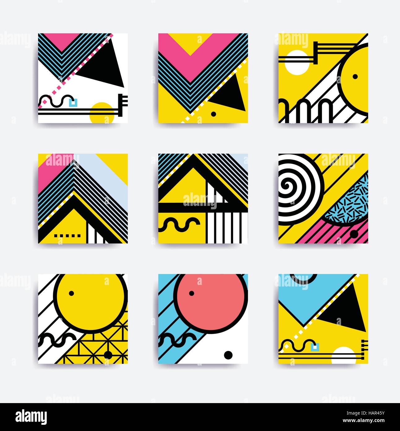 Colorful minimalistic geometric design Stock Vector Image & Art - Alamy