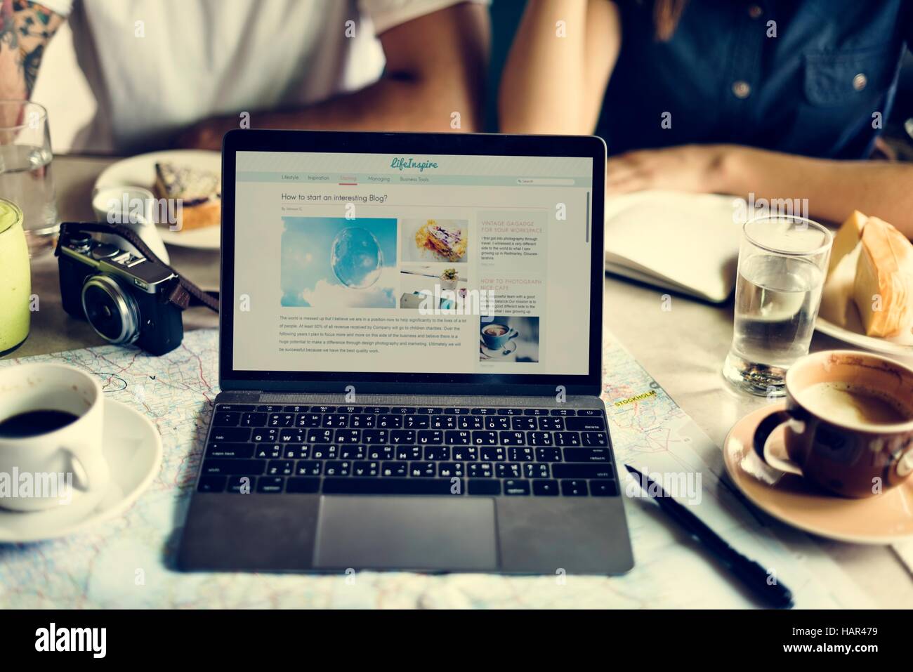 Person Browsing Internet On Laptop Concept Stock Photo - Alamy