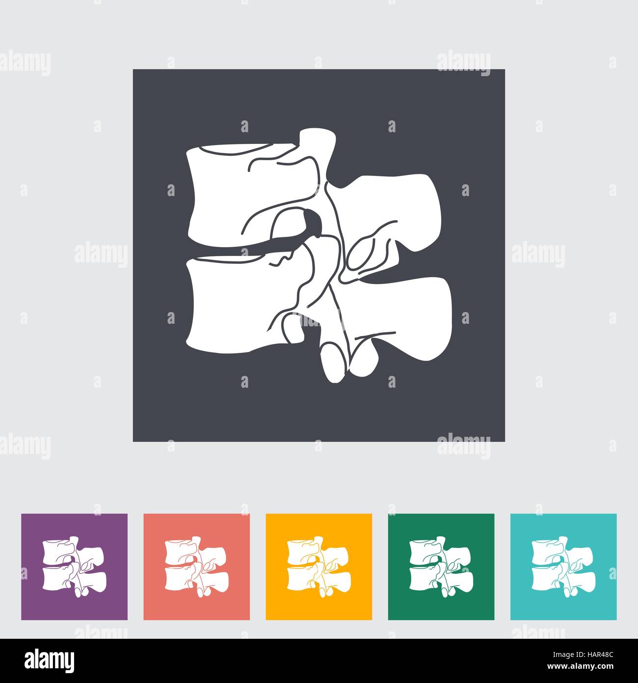 Anatomy spine flat icon. Vector illustration Stock Vector Image & Art ...