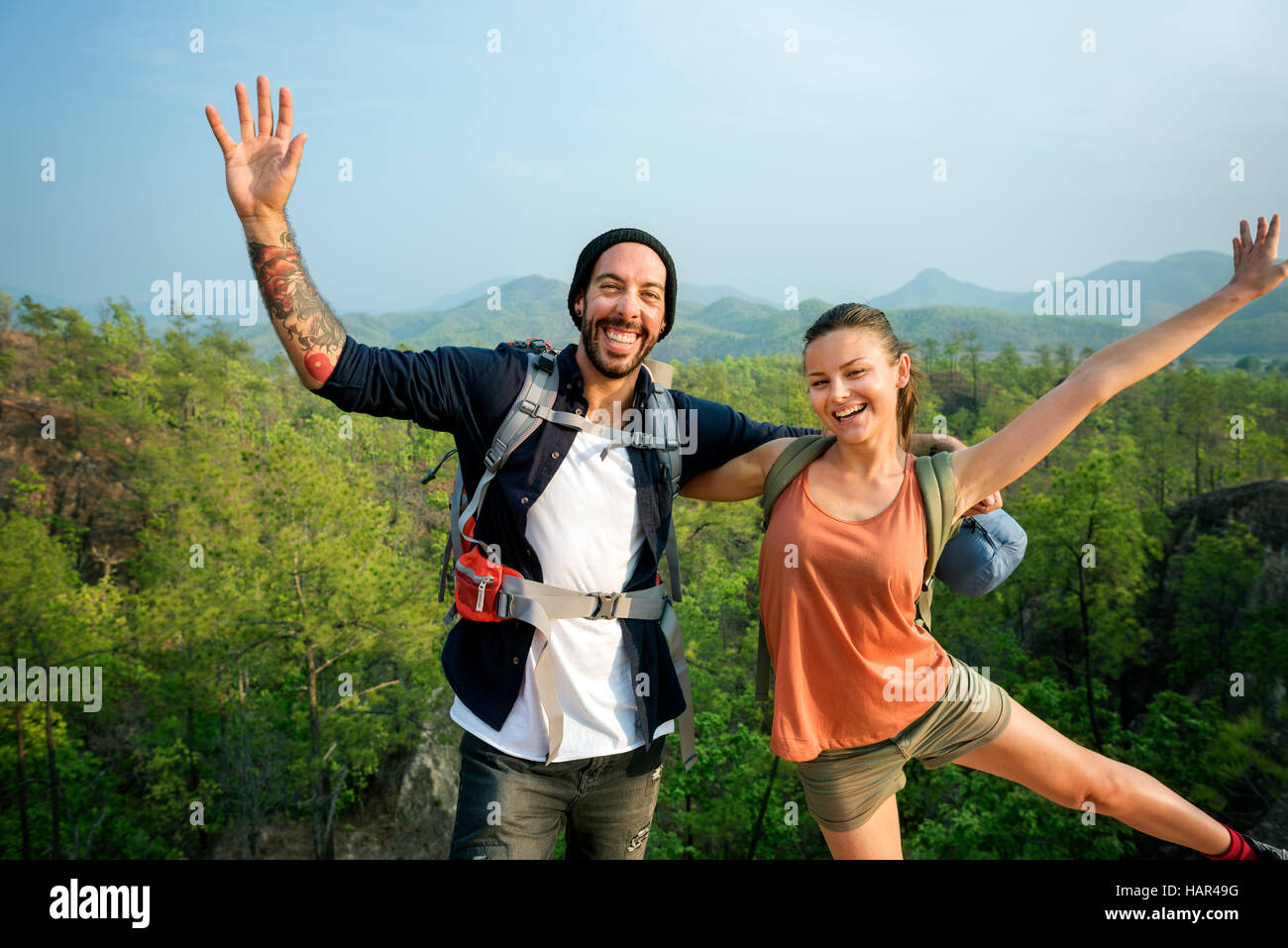 Couple Exploring Trip Holiday Concept Stock Photo - Alamy