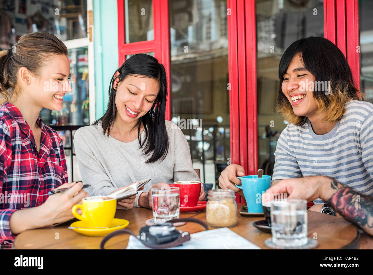 Group Of People Drinking Coffee Concept Stock Photo - Alamy