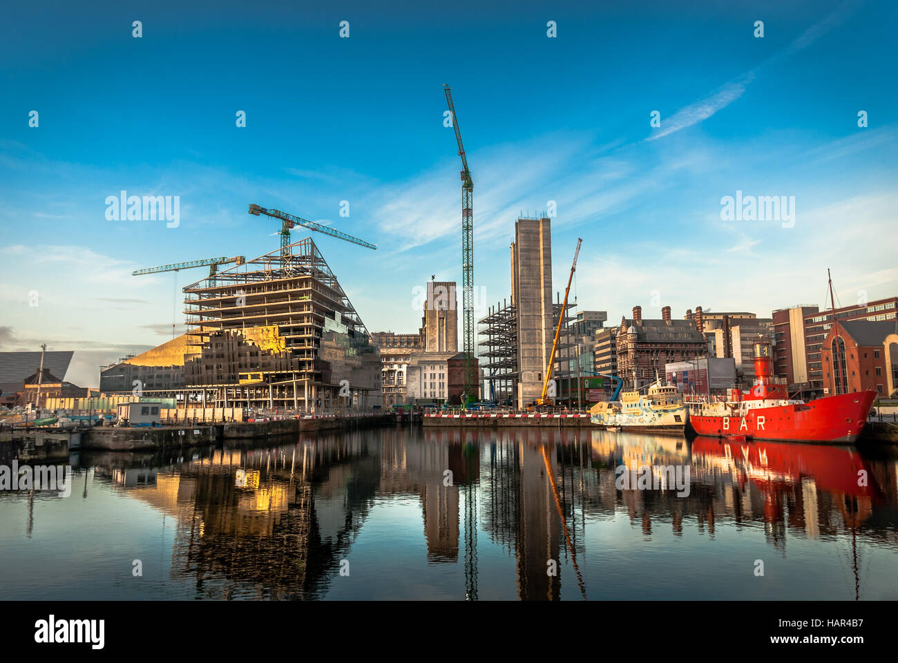 Development of new modern buildings on Mann Island, including the RIBA ...