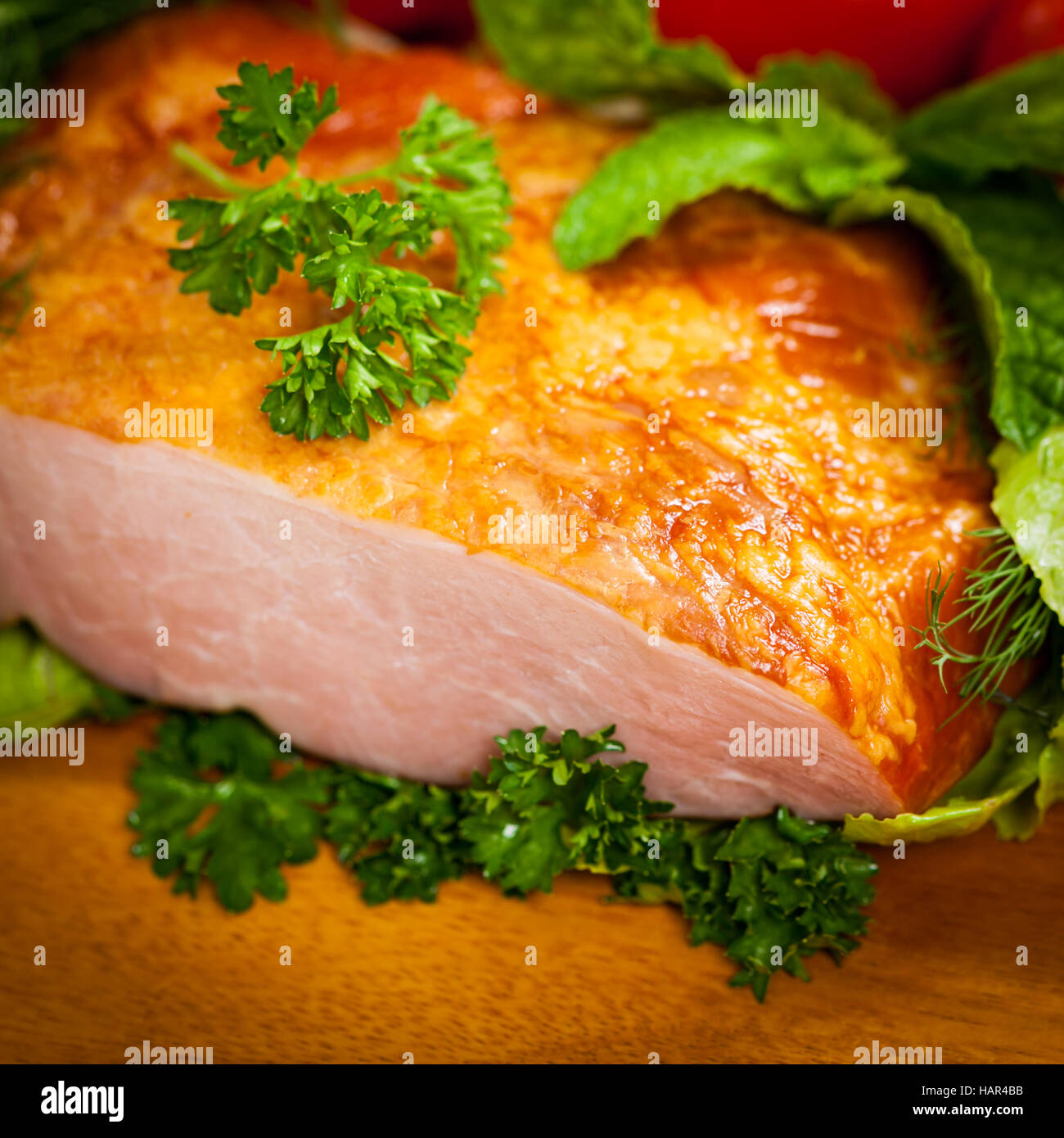 Piece of Smoked Carving Ham Stock Photo - Alamy