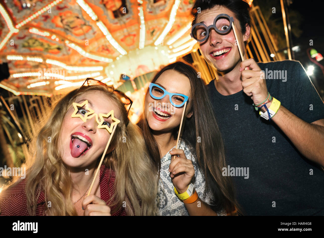 Amusement Carnival Theme Park Funfair Festival Concept Stock Photo - Alamy