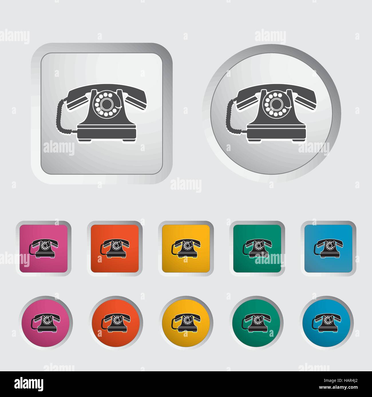 Vintage phone icon. Vector illustration Stock Vector Image & Art - Alamy