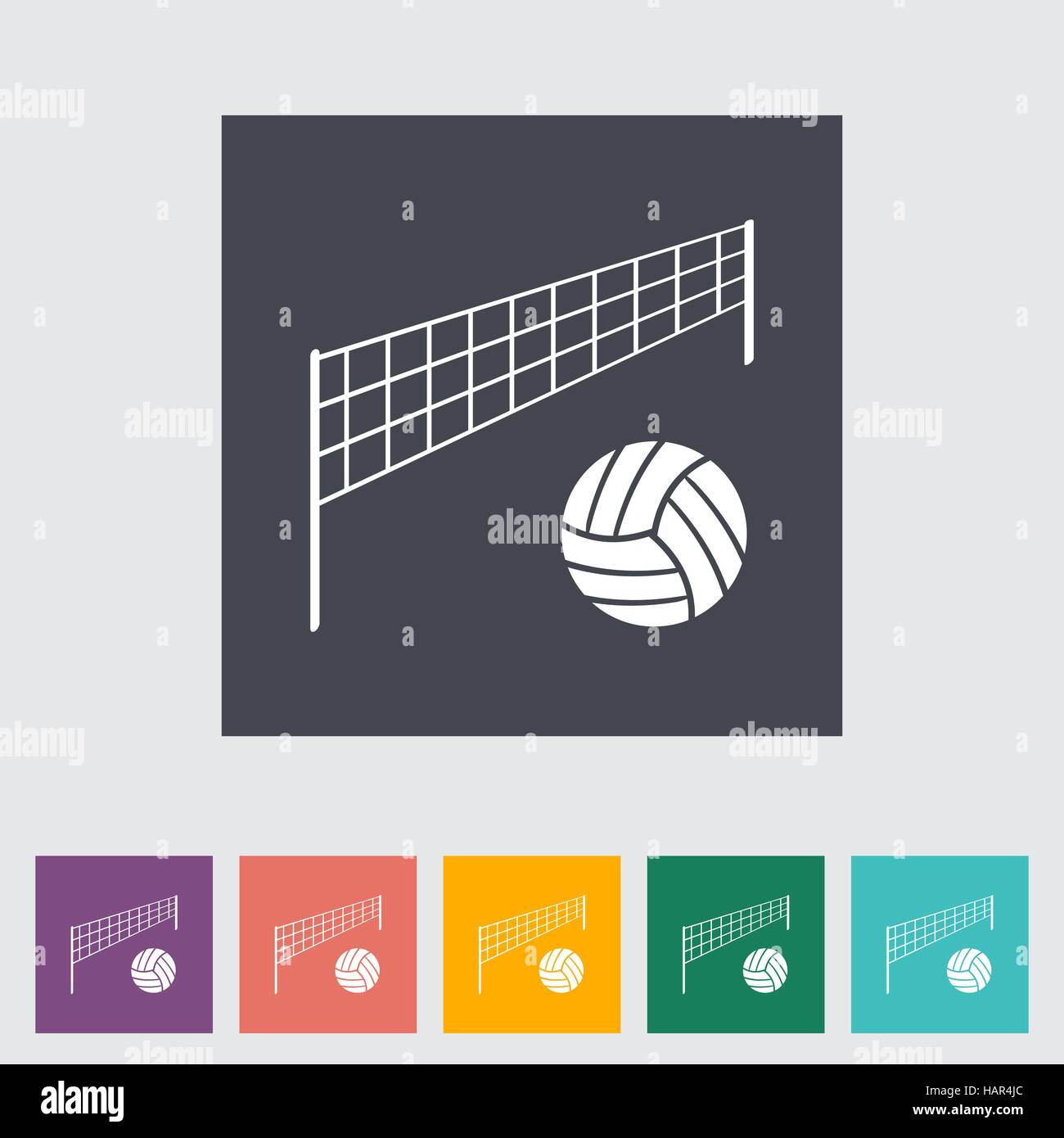 Volleyball icon vector vectors hi-res stock photography and images - Alamy