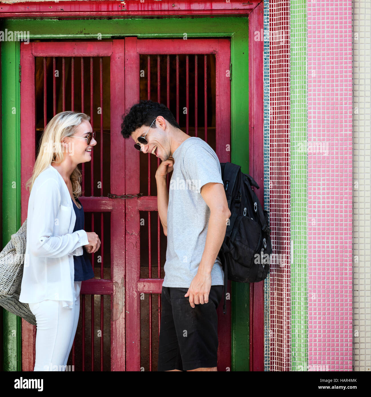Break Couple Destination Explore Peace Summer Concept Stock Photo - Alamy