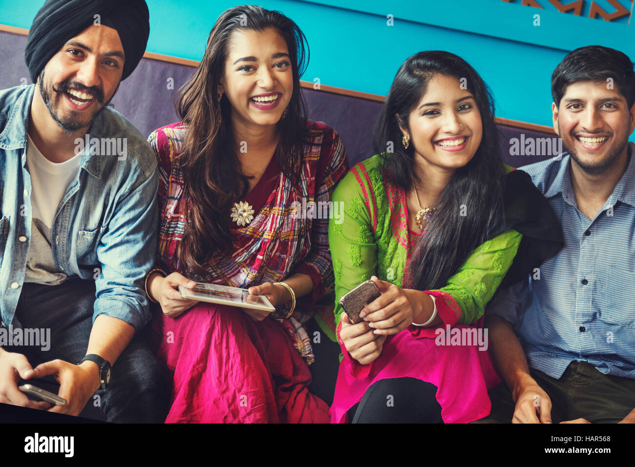 Indian Friends Hangout Happy Concept Stock Photo - Alamy