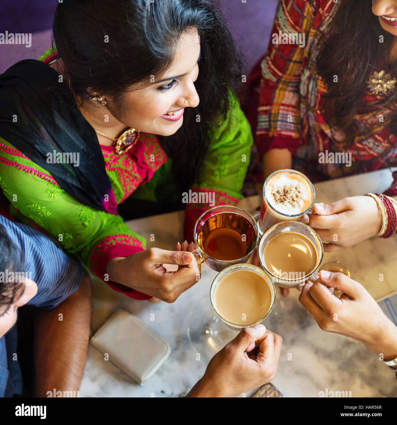 Indian Ethnicity Drinking Cafe Break Coffee Tea Concept Stock Photo - Alamy