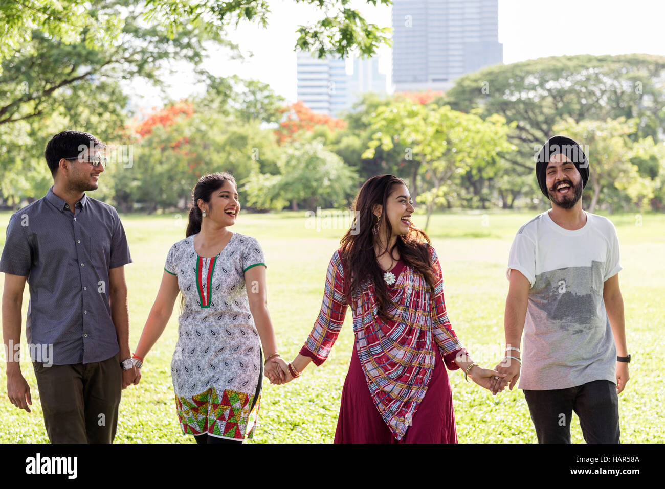 Indian Ethnicity Park Companionship Friend Concept Stock Photo - Alamy