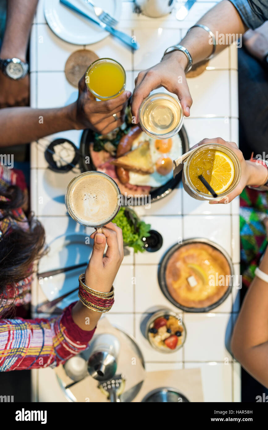 Indian Community Eating Restaurant Dining Concept Stock Photo - Alamy