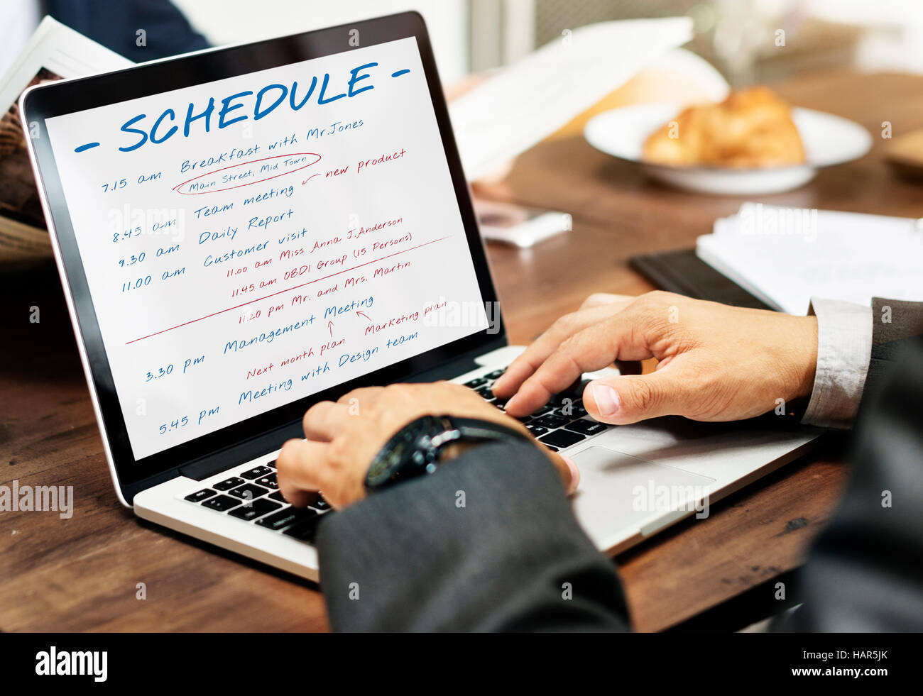 Schedule Planning Time Activity Concept Stock Photo - Alamy