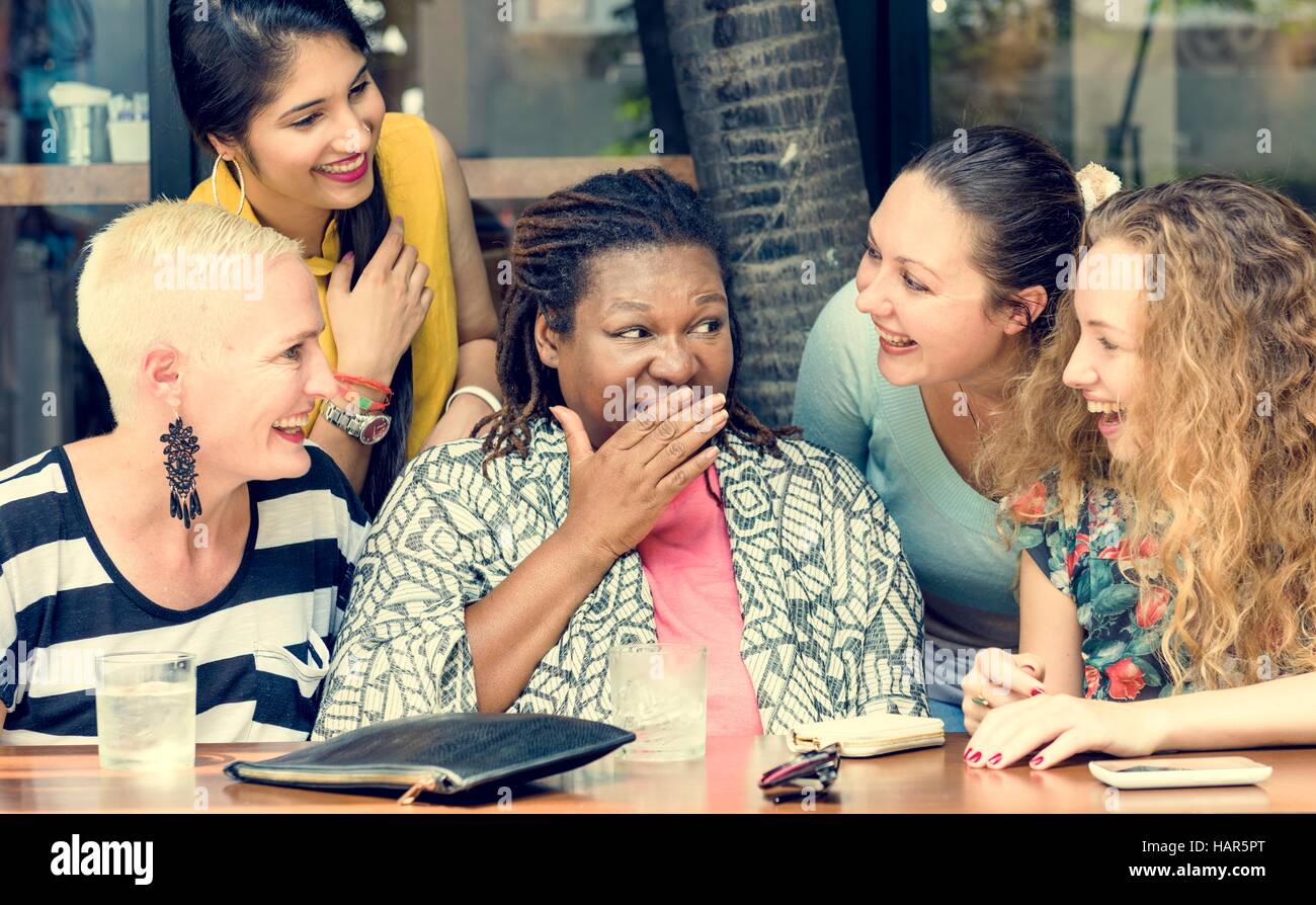Group Of Woman Talking Communication Concept Stock Photo - Alamy