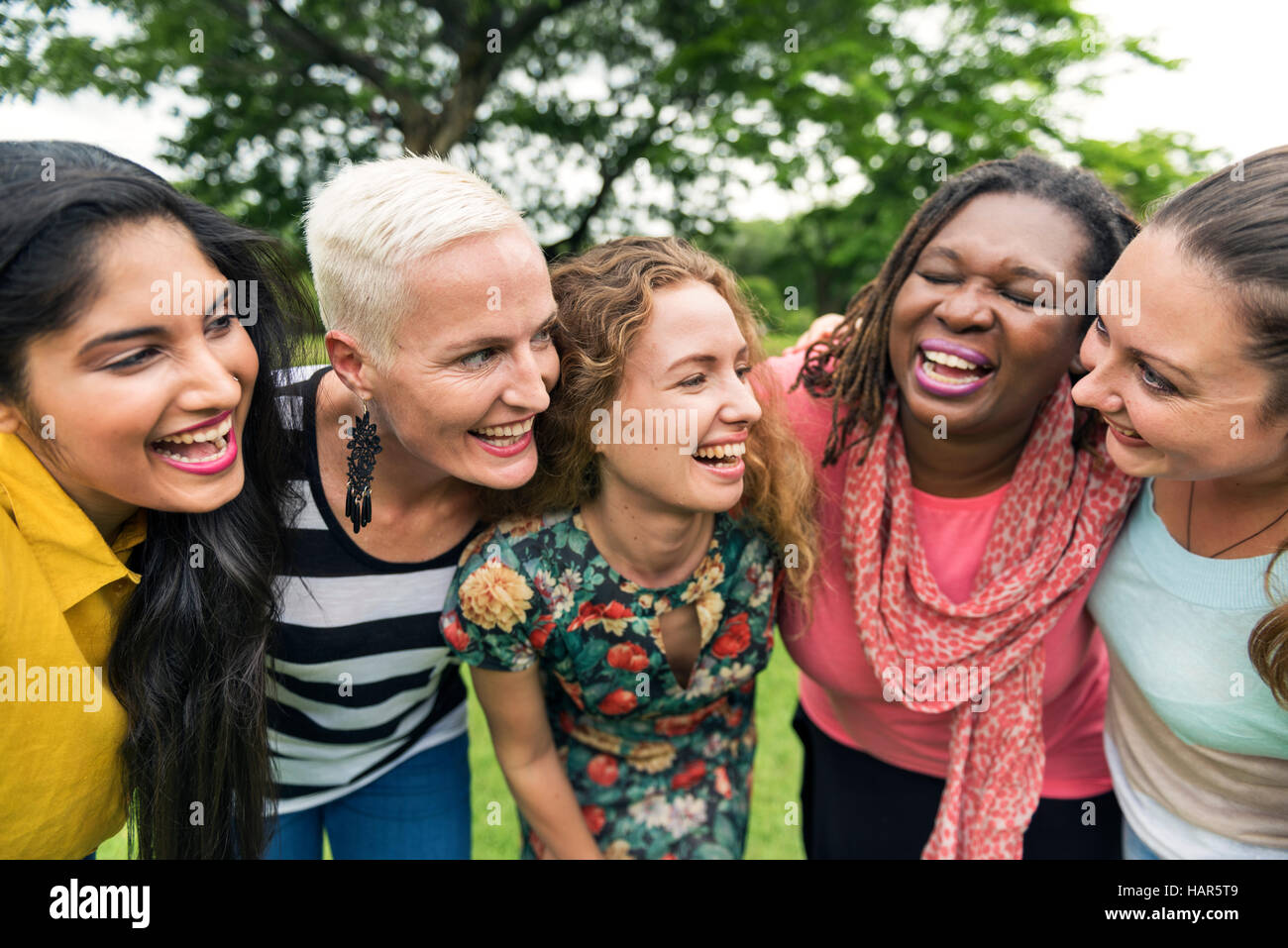 Group of Women Socialize Teamwork Happiness Concept Stock Photo - Alamy