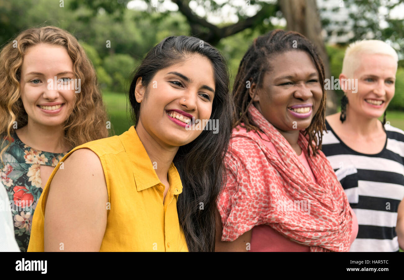 Group of Women Socialize Teamwork Happiness Concept Stock Photo - Alamy