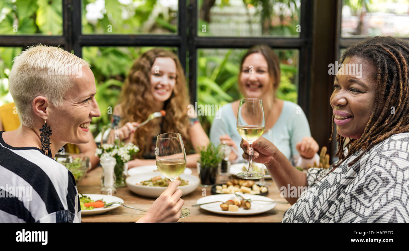 Women Communication Dinner Together Concept Stock Photo - Alamy