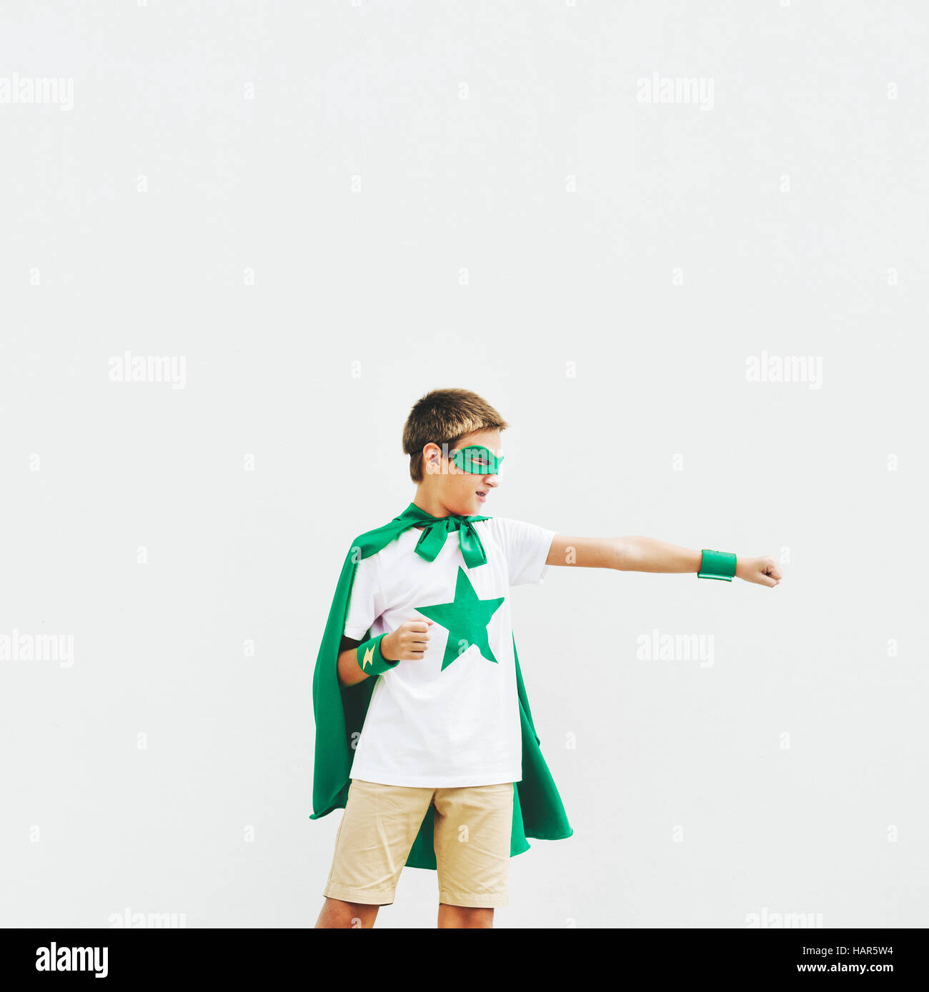 Superhero Boy Imagination Freedom Happiness Concept Stock Photo - Alamy