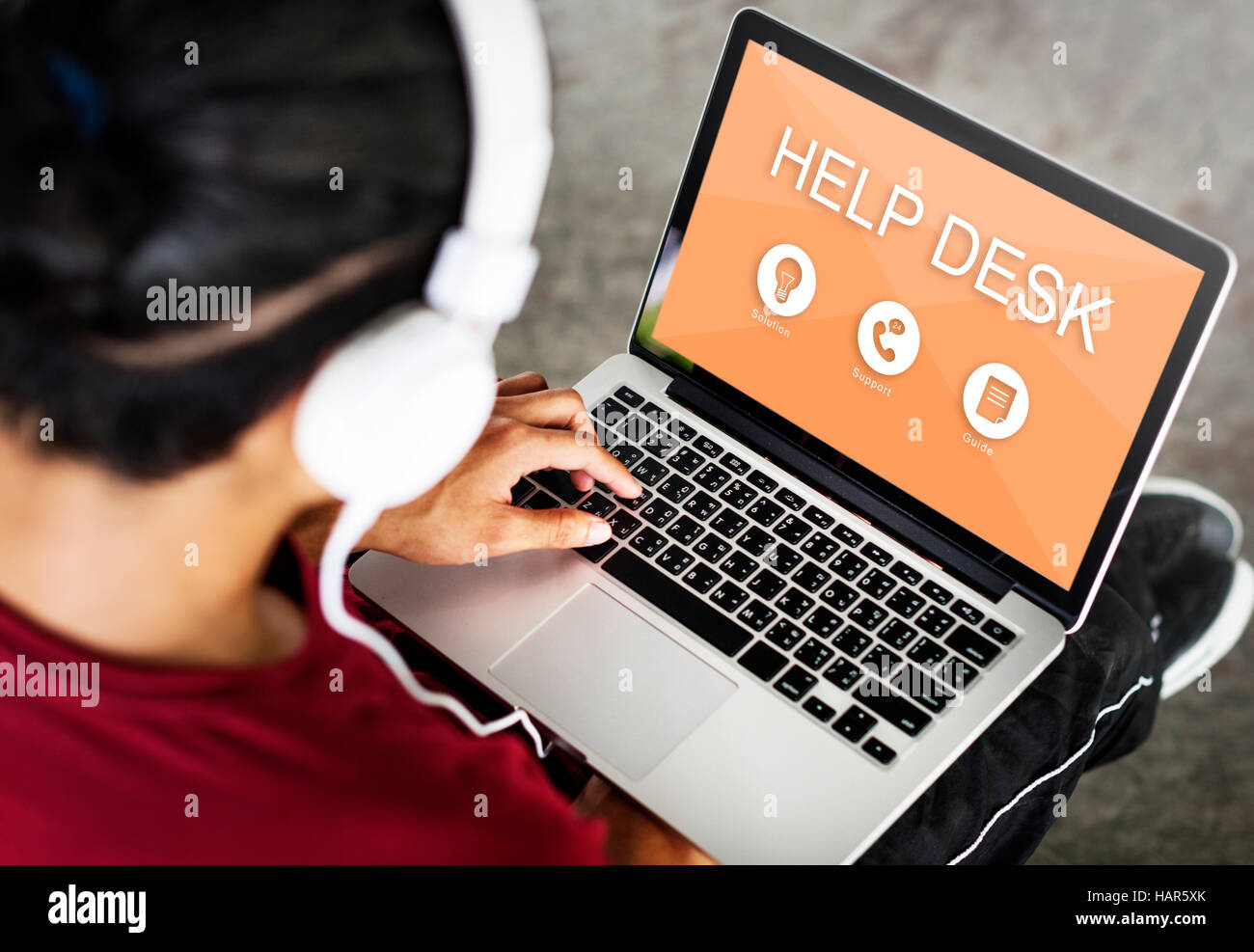 Help Desk Contact Us Information Concept Stock Photo - Alamy