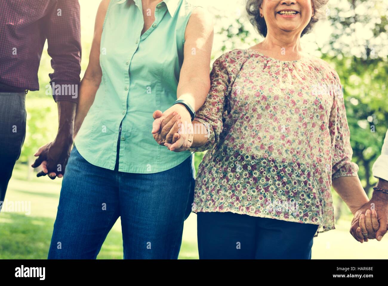 Group of Senior Retirement Friends Happiness Concept Stock Photo - Alamy