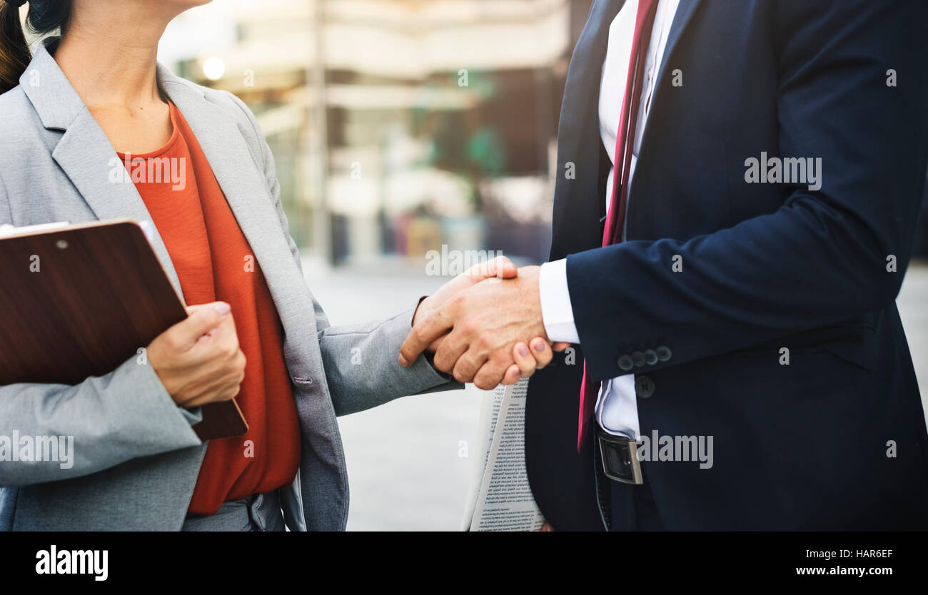 Woman handshake walking hi-res stock photography and images - Alamy